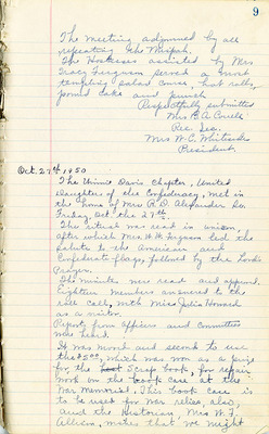 "United Daughters of the Confederacy, Minnie Davis Chapter Minutes - Ac ...