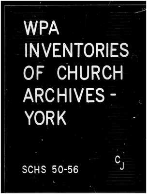 "Works Progress Administration (WPA) Inventories of Church Records - Ac ...
