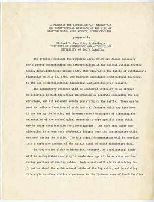 "Brattonsville Papers - Accession 444" by Historic Brattonsville and ...