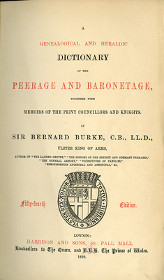 "Genealogical Reference Material Collection - Accession 1386" by Family ...