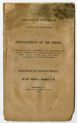 "A Defence of the South Against the Reproaches and Encroachments of the ...