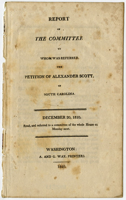 "Report of the Committee to Whom was Referred the Petition of Alexander ...