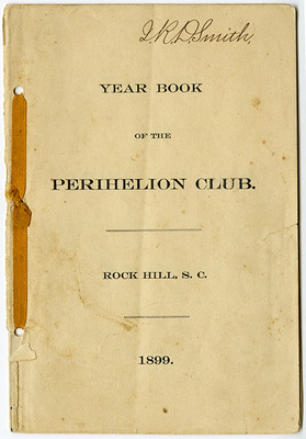 "Perihelion Club of Rock Hill Records - Accession 1674" by Book Club of ...
